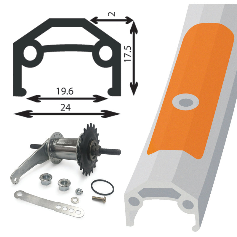 Damco 26" Alloy Silver Coaster Brake Rear Wheel – 360 Bikes 'n Boards