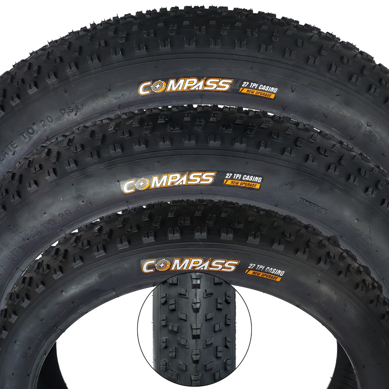 Damco Compass 26" x 4.0" Fat Bike Tire – 360 Bikes 'n Boards